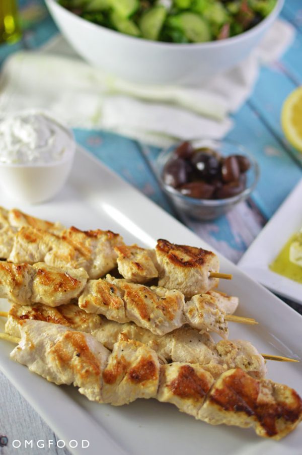 Grilled Chicken Kalamaki | OMGFOOD